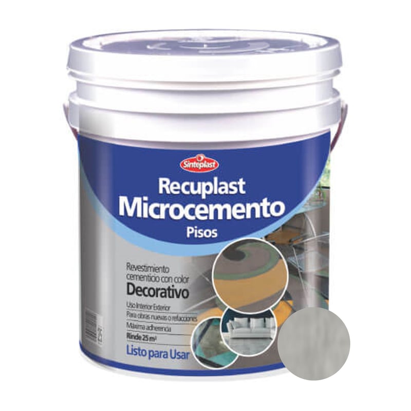 SINTEPLAST Microcemento Decorativo color Gris Claro 20 KG | falabella.com