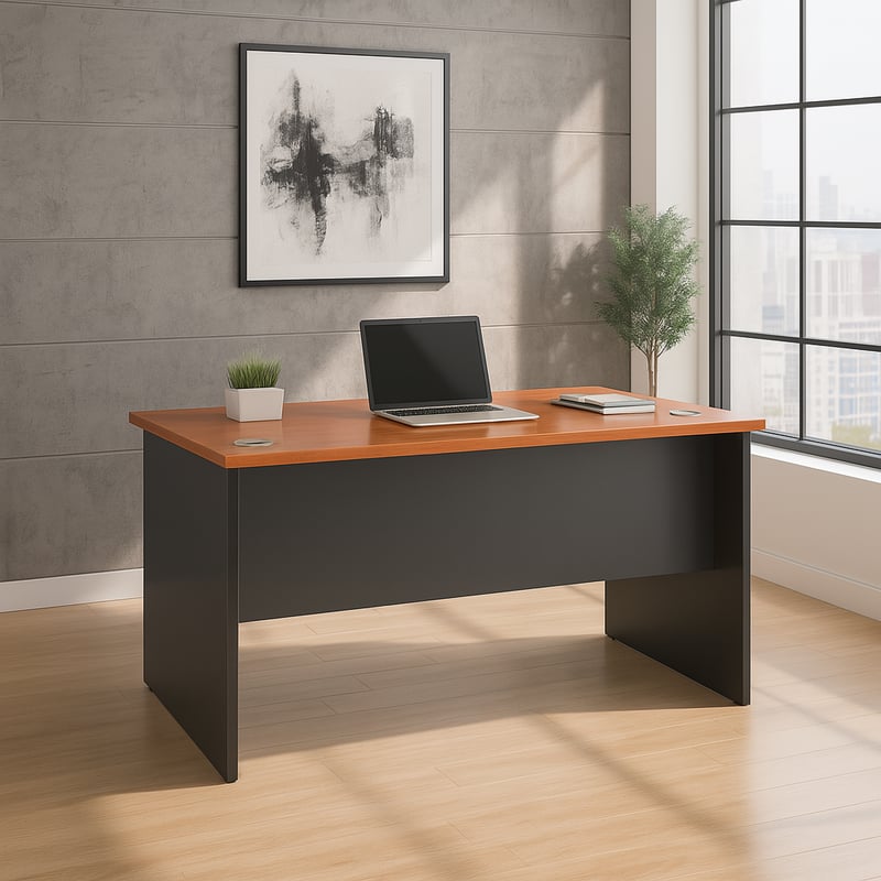 ESCRITORIO RECTO 140 CM COLOR PERAL CON GRAFITO | Sodimac Chile