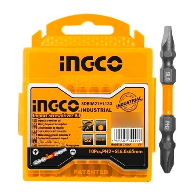 INGCO Set Puntas Phillips Y Paleta Doble Impacto 10 Piezas Ingco ...
