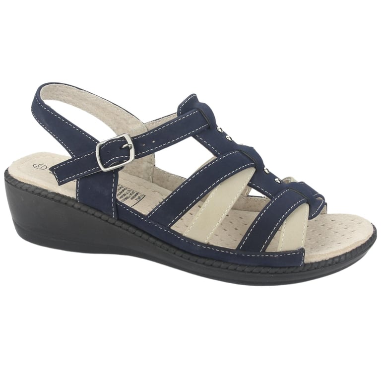 CHALADA Sandalia Mujer Azul Comfort Chalada Lupe-2 | falabella.com