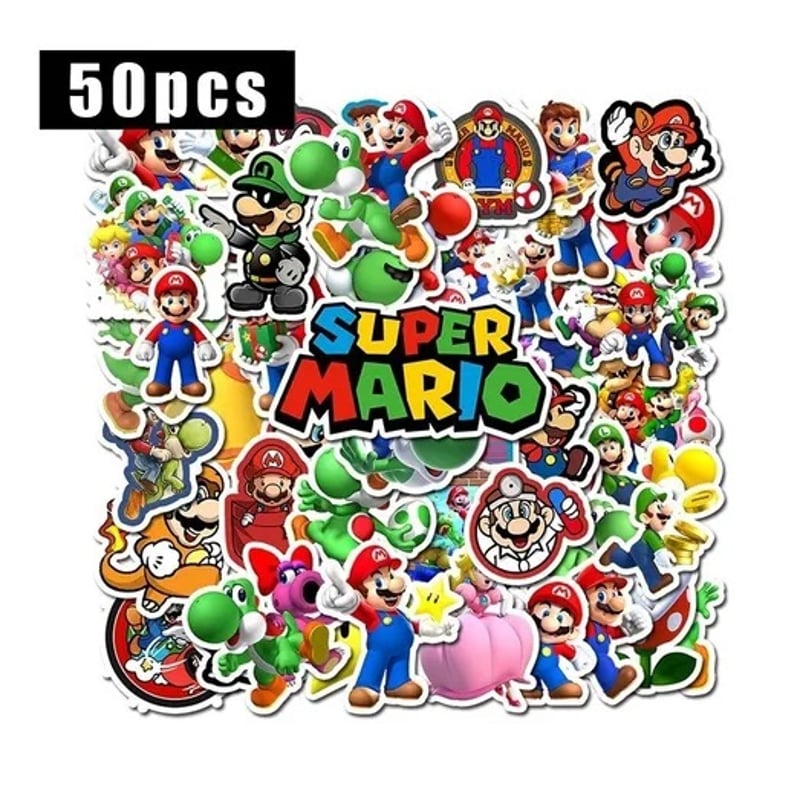 50 Stickers Super Mario Bross - Etiquetas Autoadhesivas | Sodimac ...