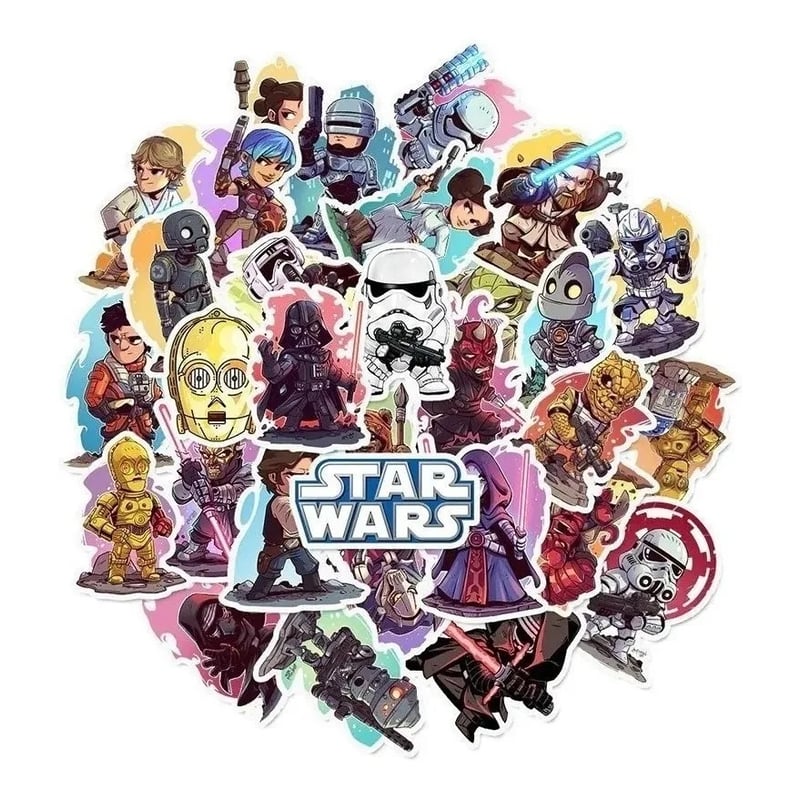 50 Stickers de Star Wars - Etiquetas Autoadhesivas - S290 | Sodimac ...