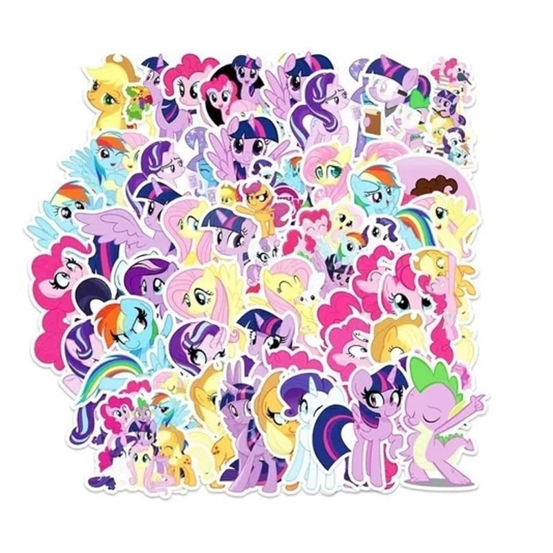 GENERICO 50 Stickers My little pony - Etiquetas Autoadhesivas ...