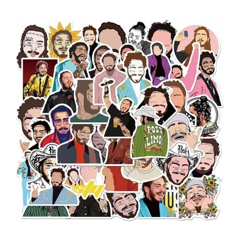 GENERICO 50 Stickers Post Malone - Etiquetas Autoadhesivas | falabella.com