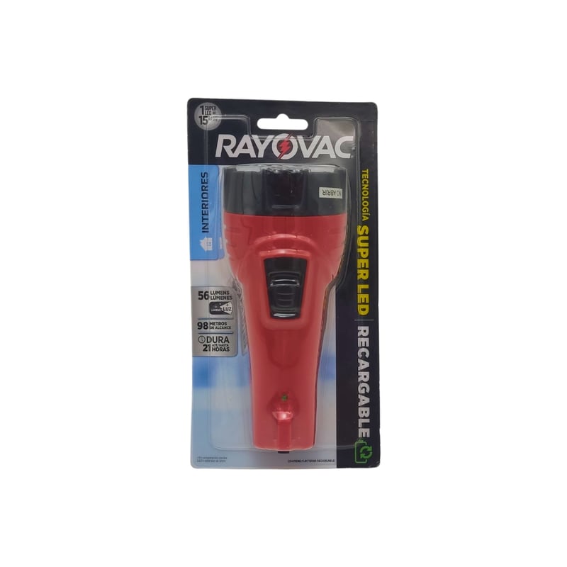 RAYOVAC Linterna SuperLED recargable Rayovac ROJA | falabella.com