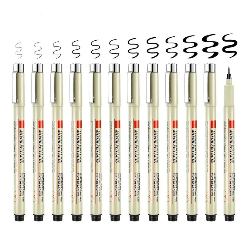 KUANGYE Lápiz Tira Líneas Fineliner 12 Unidades Dibujo | falabella.com
