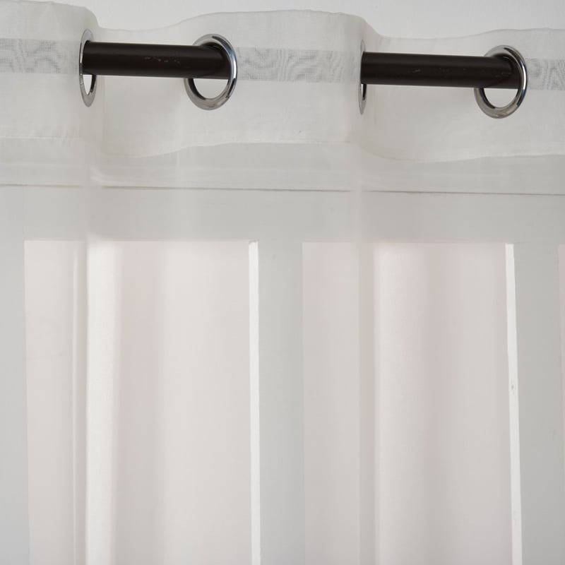 VELUTTI Cortina Velo Liso Con Ojetillo 2 Paños 140x220 Cm Crudo Velutti ...
