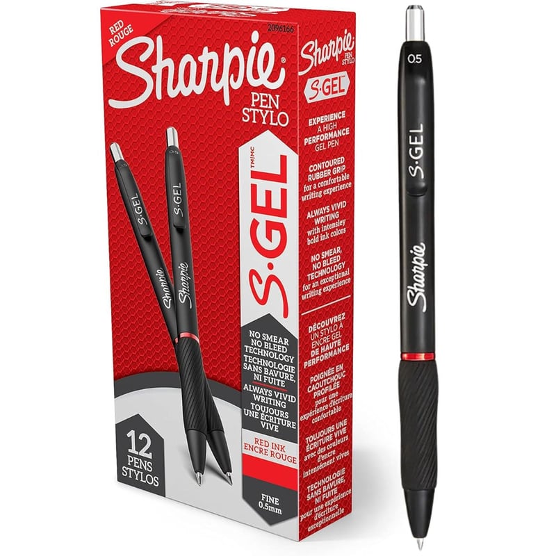 SHARPIE Lapiz Gel Sharpie Punta Ultrafina Rojo x12 | falabella.com