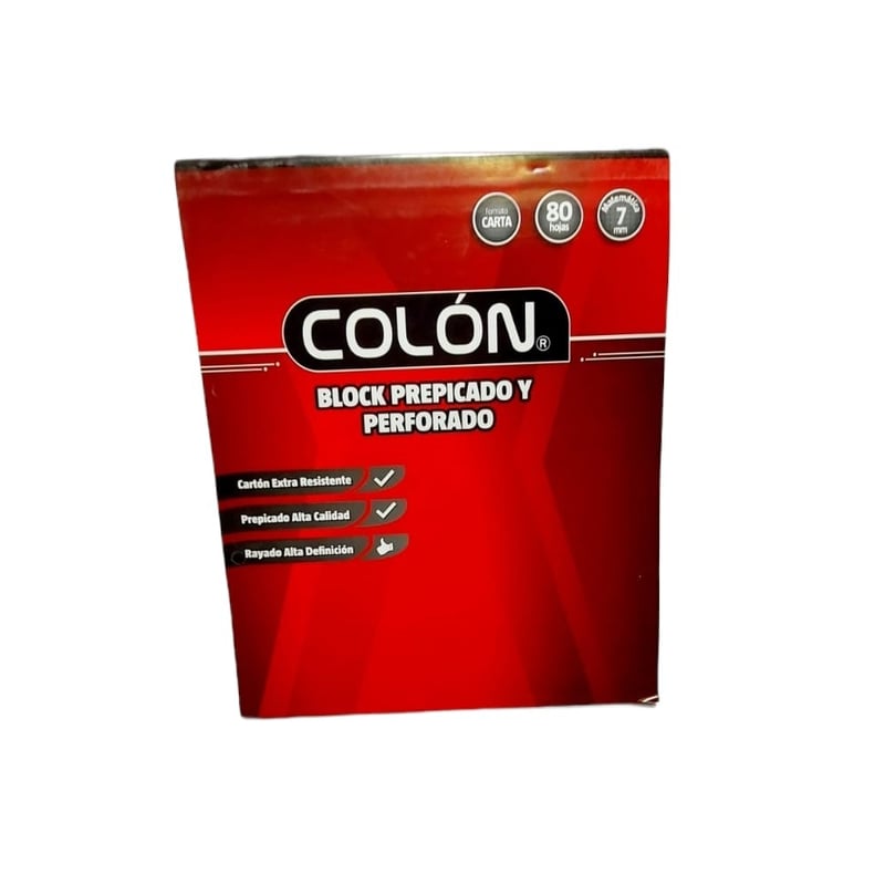 COLON Block prepicado y perforado tamaño carta Colon Cuadriculado ...