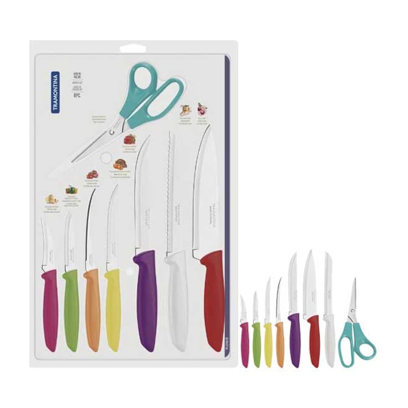 TRAMONTINA Tramontina Plenus Set De 7 Cuchillos y 1 Tijera | falabella.com