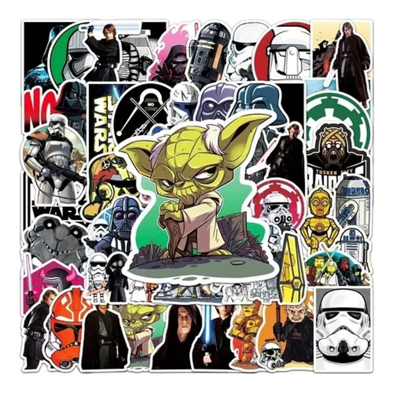 GENERICO 50 Stickers de Star Wars - Etiquetas Autoadhesivas - S291 ...