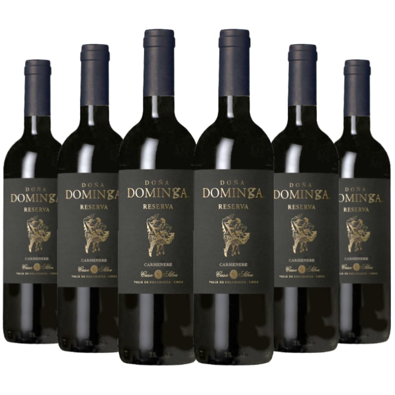 DOMINGA 6 vinos Doña Dominga Black Reserva Carmenere | falabella.com