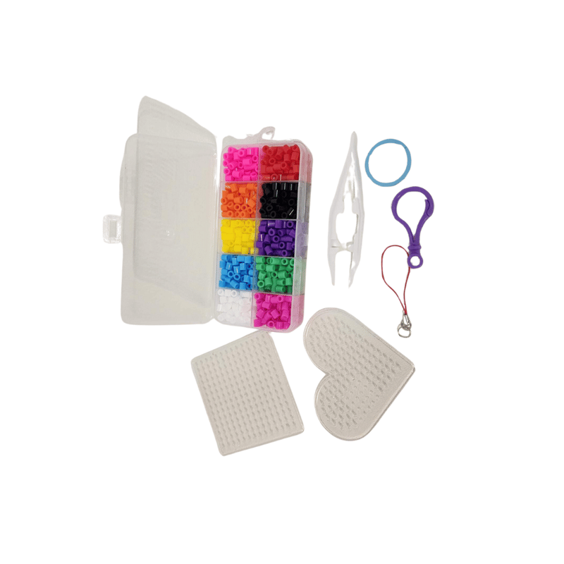 GENERICO Fuse Beads - Perler Beads - set 10 colores 2 tableros y acce ...
