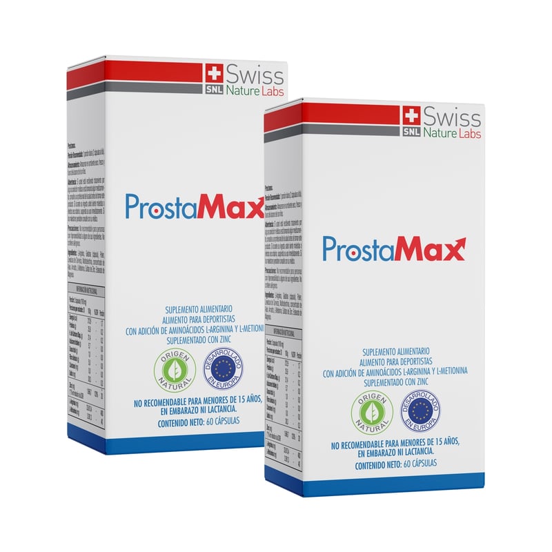 PROSTA MAX Prostamax - 2 Estuches con 1 frasco cada uno de 60 capsulas ...