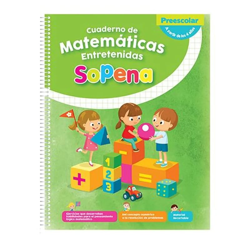 TOP10BOOKS CUADERNO DE MATEMATICAS ENTRETENIDAS PREESCOLAR DESDE LOS 4 ...