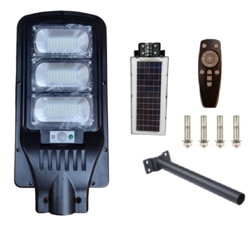 Foco Led Solar 300w Poste Exterior Focos Solares Potentes Base ...