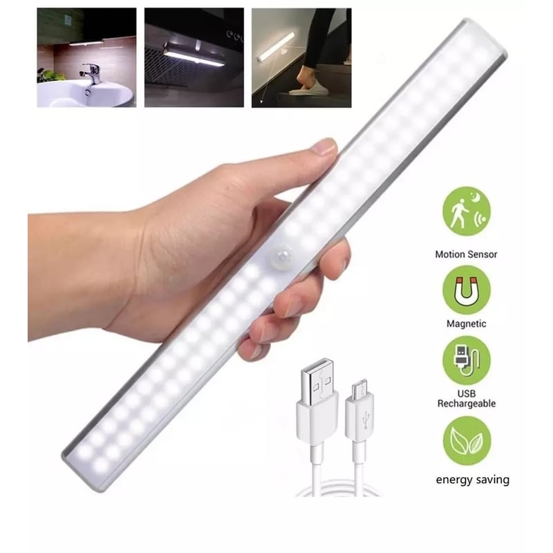 GENERICO Barra Luz Led inteligente con sensor de movimiento Recargable ...