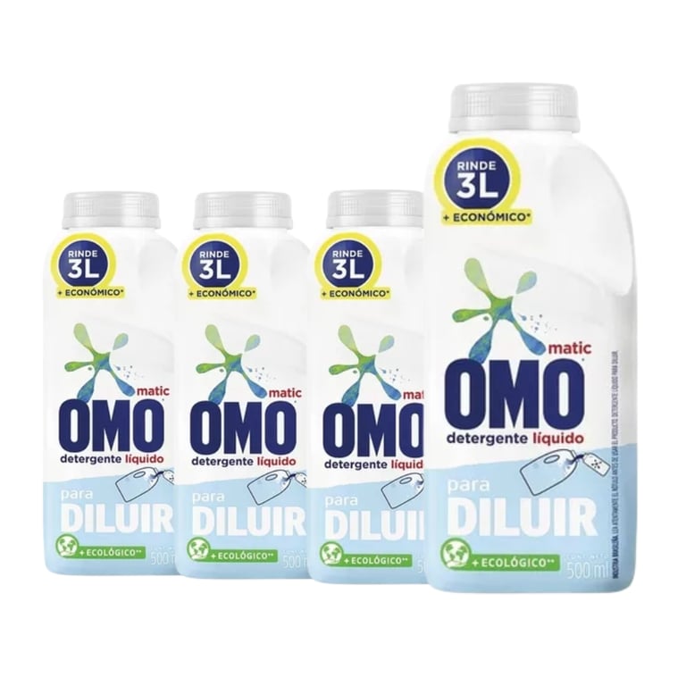OMO Detergente Omo Para Diluir 500ml Pack x4 | falabella.com