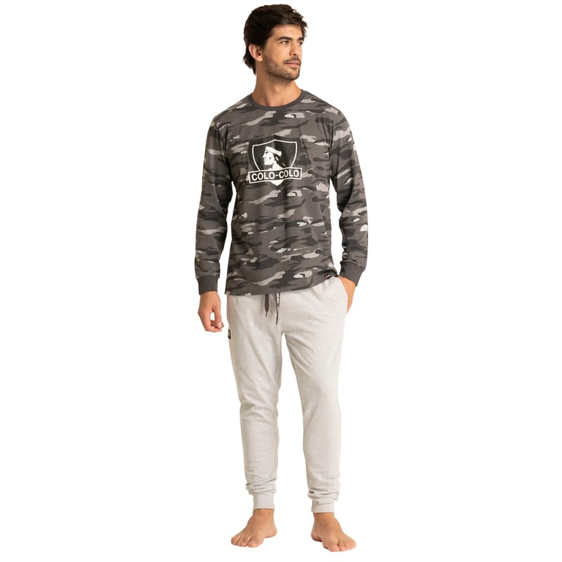 TOP Pijama Largo Algodón Hombre Colo Colo C2 Top | falabella.com