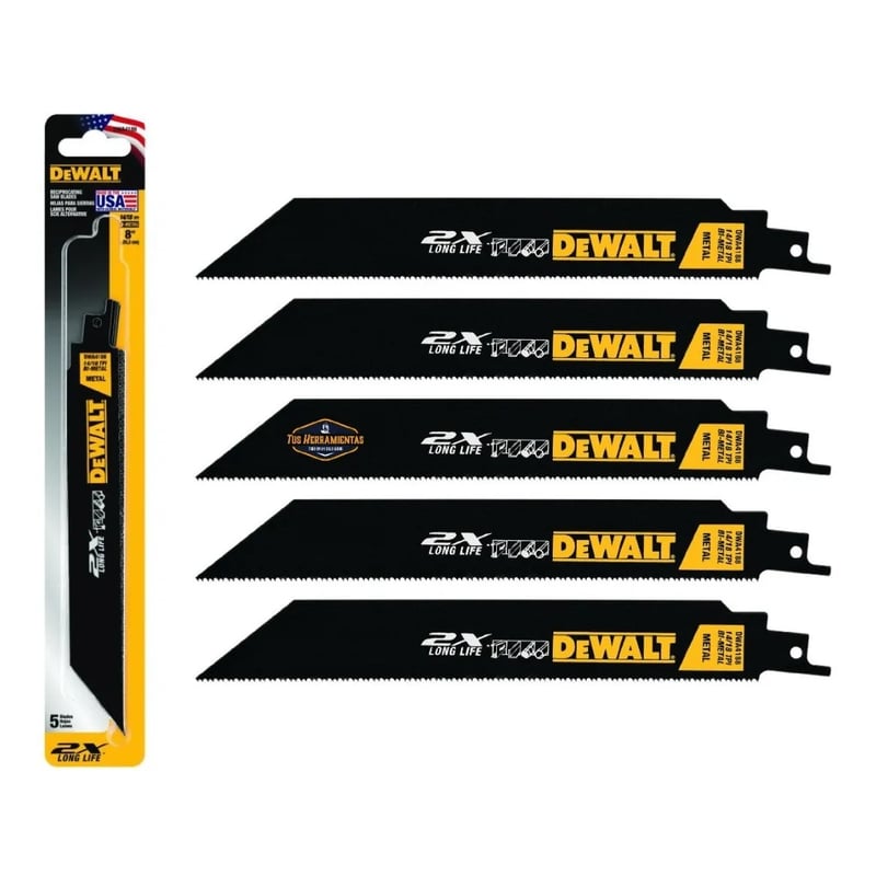 DEWALT Set 5 Hojas De Sierra Sable Dewalt Dwa4188 | falabella.com