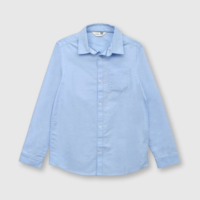 COLLOKY Camisa de niño clasica oxford celeste (2 a 12 años) | falabella.com