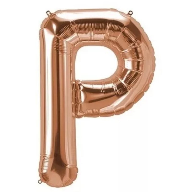 GENERICO Globo de Letra P Metalizado Gold Rosa | falabella.com