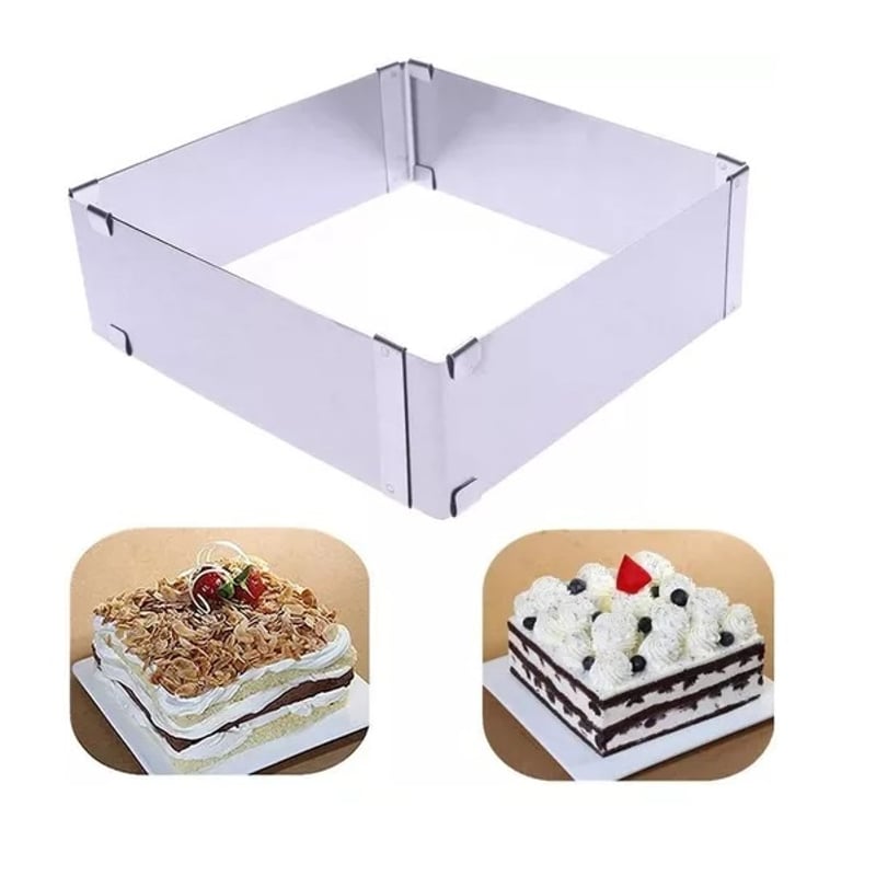 Molde De Torta Moldes Para Tortas Cuadrado Ajustable Queque | Sodimac ...