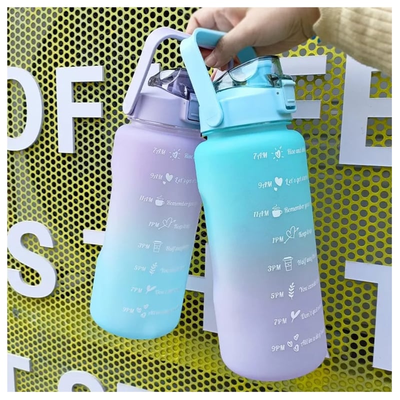 BOTELLA DE AGUA DEPORTIVA MOTIVACIONAL 2 L/900 ML PACK 2 | Sodimac - Falabella