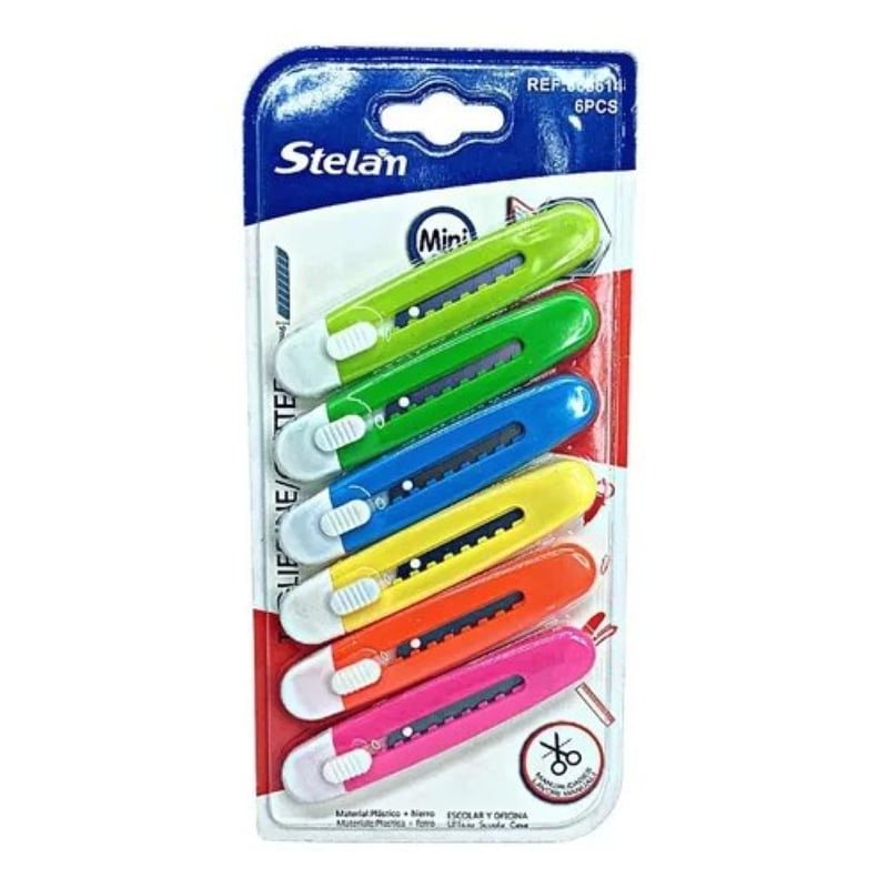 GENERICO Mini Cutter 6 Corta Cartón Exacto Uso Domestico Y Escolar ...