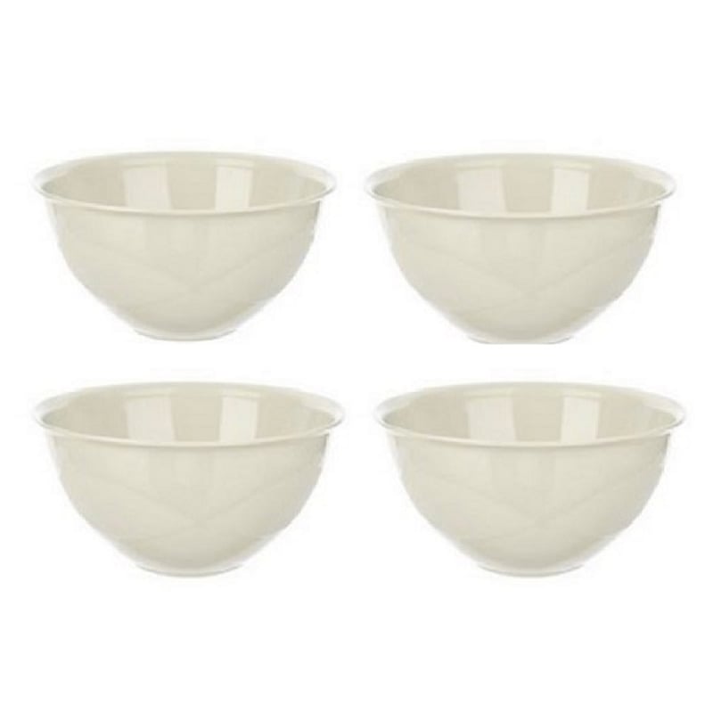 TITIZ Set 4 Bowl Plástico Resistente 500 ml Diseño Beige Titiz ...