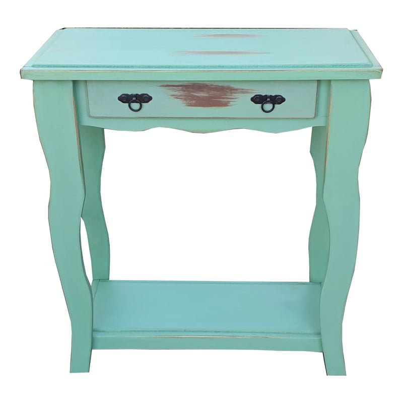 MARFELD MUEBLES Mesa de arrimo vintage turquesa 80cm | falabella.com