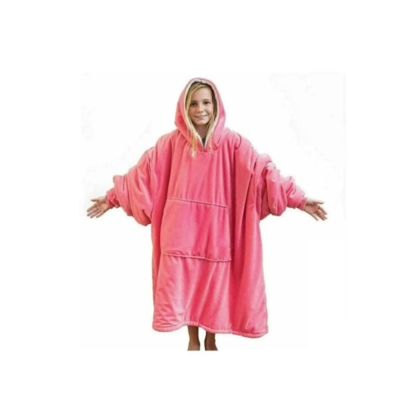 GENERICO Manta Con Capucha Suéter Invierno Poleron Sherpa | falabella.com