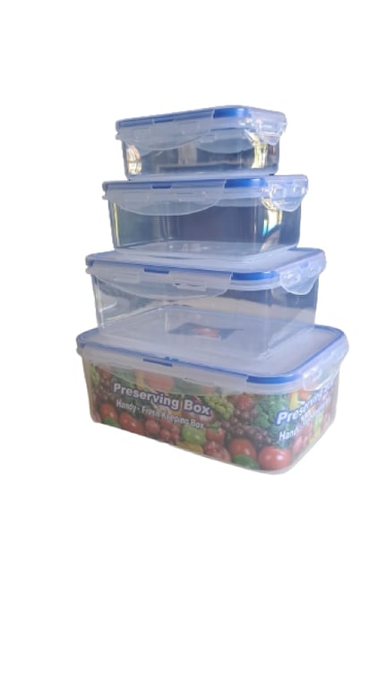 GENERICO Pack 4 Tapper Tupper Herméticos para Alimentos 2000-1000-700 ...