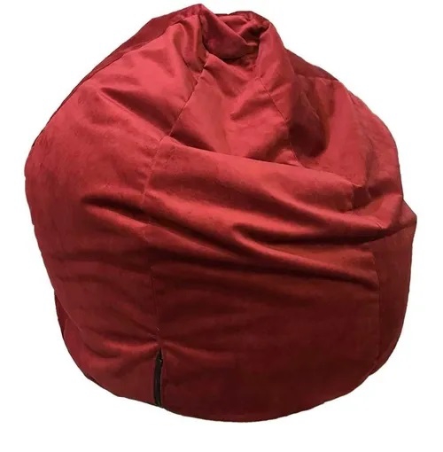 Puff Gamuza tamaño M rojo | Sodimac Chile