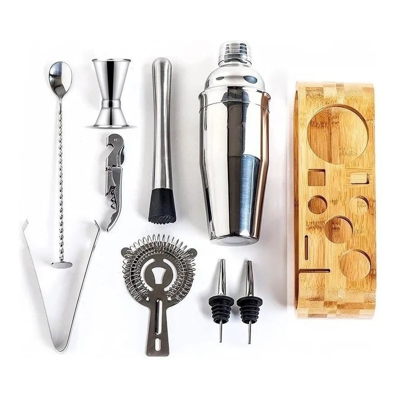 GENERICO Kit Bartender Set De Cocteleria Profesional Tragos 10 Pcs ...
