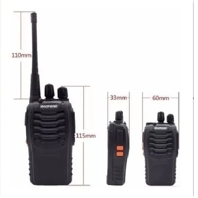 GENERICO Dos Radio Transmisor Walkie Talkie Bf-888s Baofeng Woki Toki ...