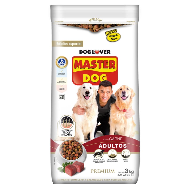 MASTER DOG Master Dog Alimento Perro Adulto Carne 3 Kg | falabella.com
