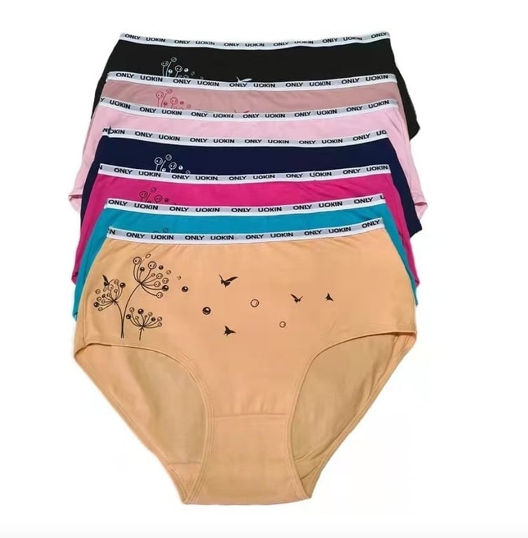 GENERICO Pack 12 Calzones Algodón Mujer Tiro Alto Señora Colores ...