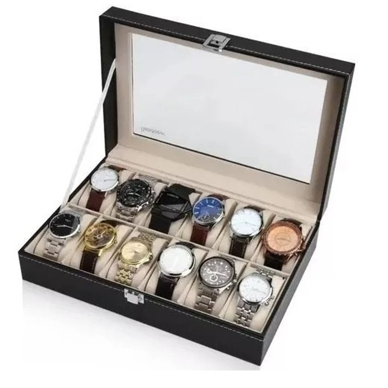 GENERICO Caja Para Guardar Organizar Relojes De 12und | falabella.com