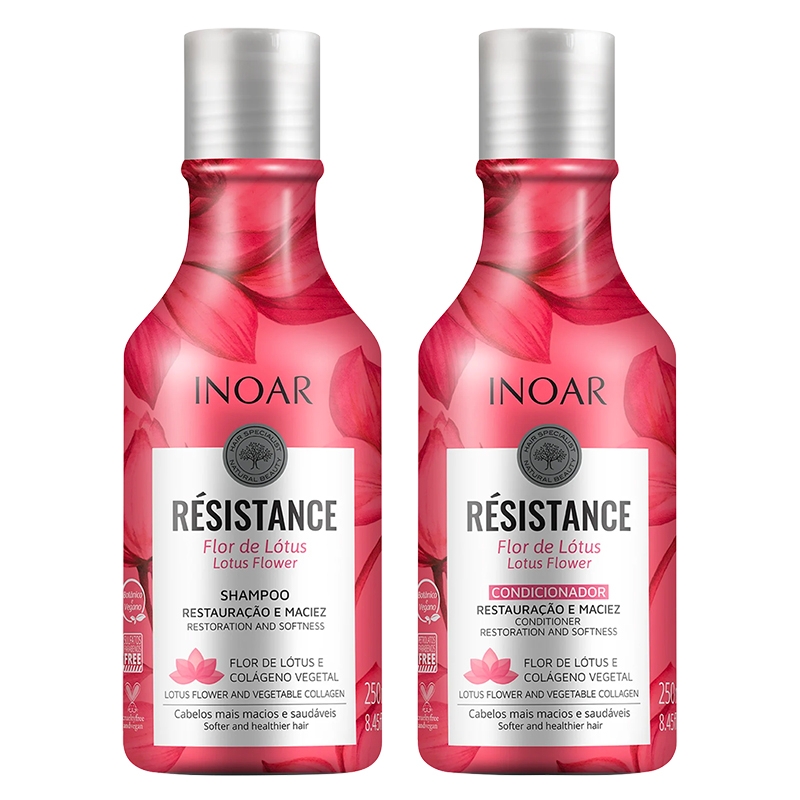 INOAR Kit Shampoo Y Acondicionador Resistance Flor De Loto Inoar ...