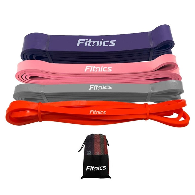FITNICS Bandas Elasticas Power Bands Resistencia Fitnics Set 4 Latex | falabella.com
