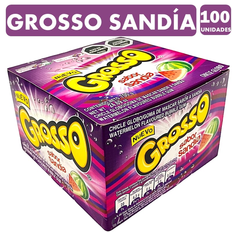 ARCOR Grosso Sabor Sandia - Chicle De Arcor(Caja Con 100 Unidades ...