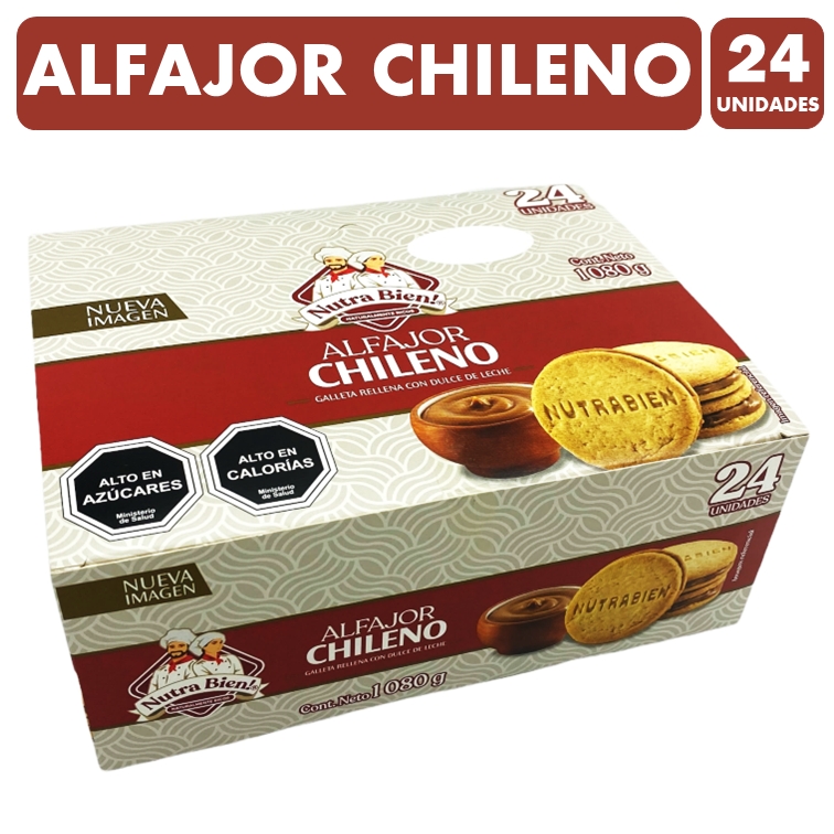 NUTRA BIEN Alfajor Chileno De Nutra Bien (Caja Con 24 Alfajores ...