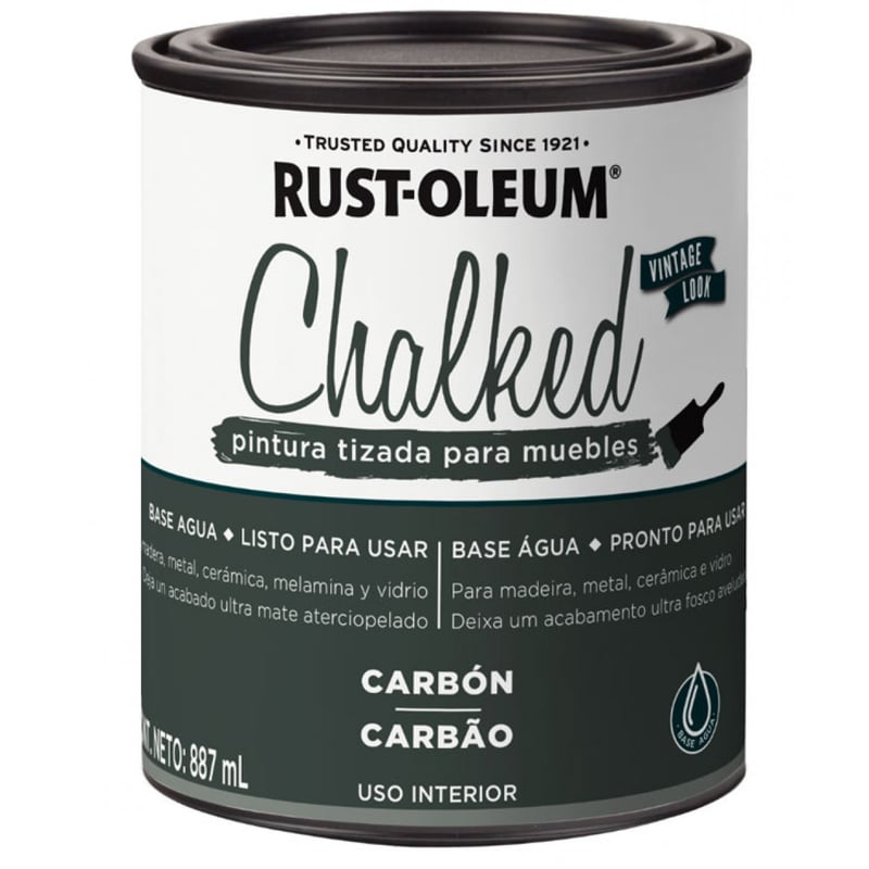 RUST OLEUM Pintura tizada gris carbón 887ml Chalked Rust Oleum Mimbral ...
