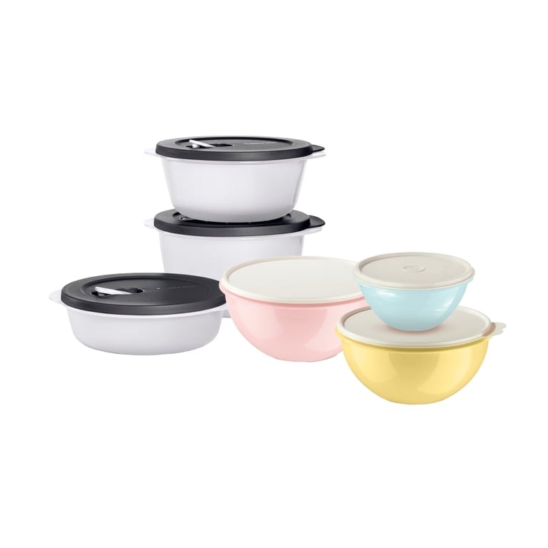 TUPPERWARE Set 6 Piezas Contenedor Microondas y Refrigerador Tupperware ...
