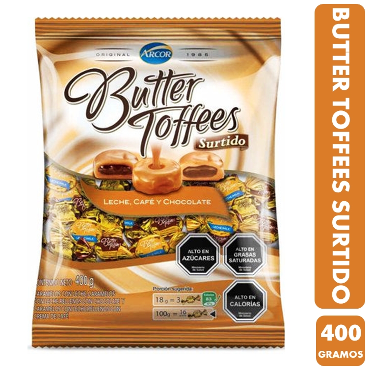Caramelos Butter Toffes Surtido (Bolsa Con 66 Unidades) ARCOR | Linio Chile