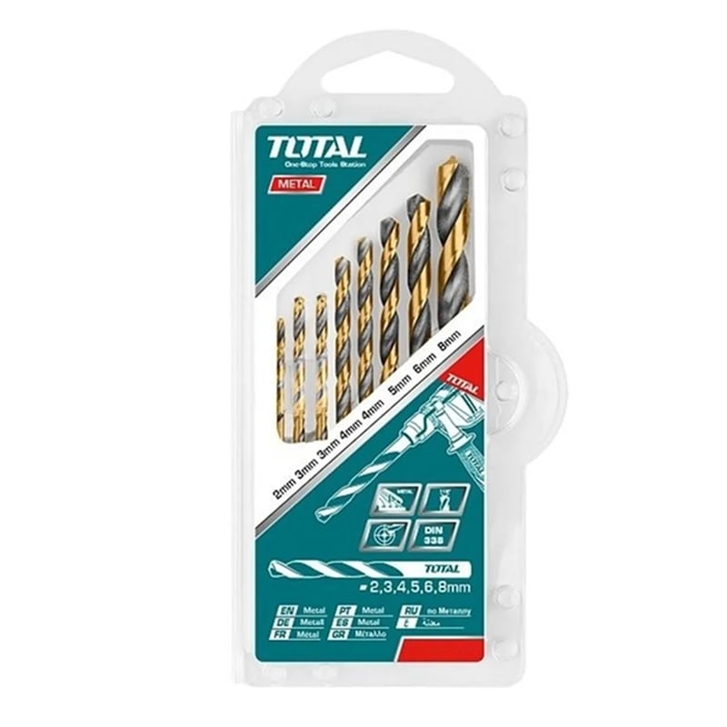TOTAL TOOLS Kit Set Juego Brocas Para Metal 8 Piezas | falabella.com
