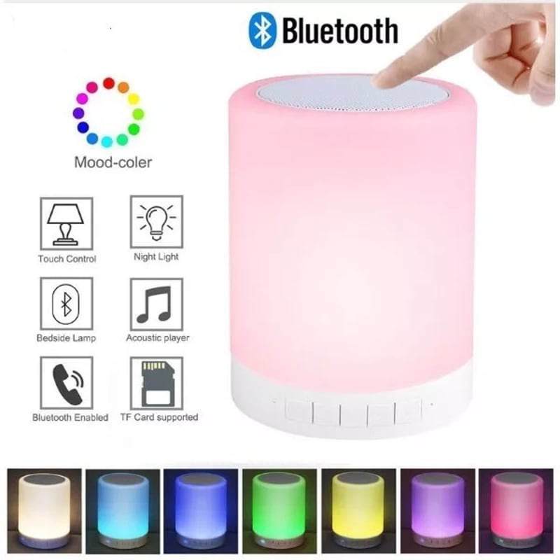 GENERICO Parlante Altavoz Bluetooth Con Luz Recargable Touch Lamp | falabella.com