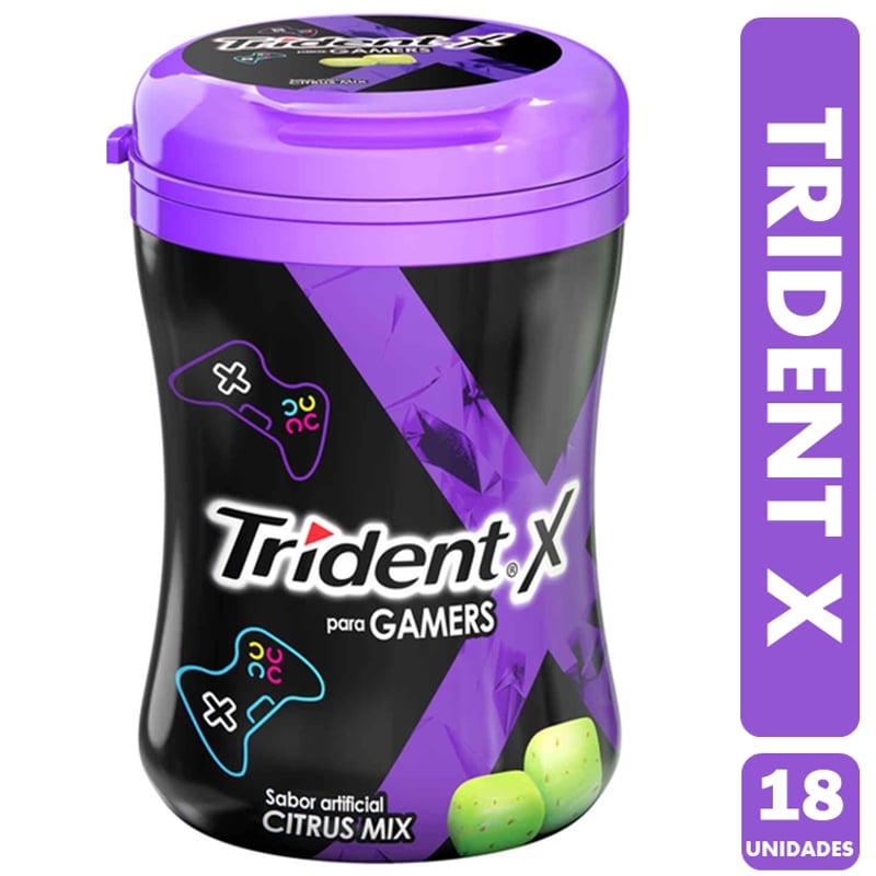 TRIDENT Trindent En Frasco - Trindent X Para Gamers Frasco Con 18U ...