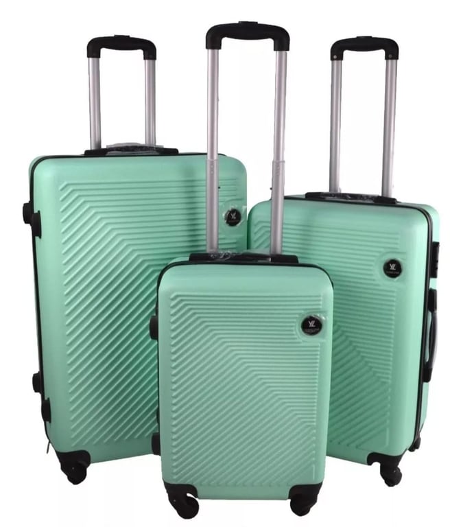 GENERICO Set 3 Maletas Rigidas Ruedas 360- Verde Agua | falabella.com